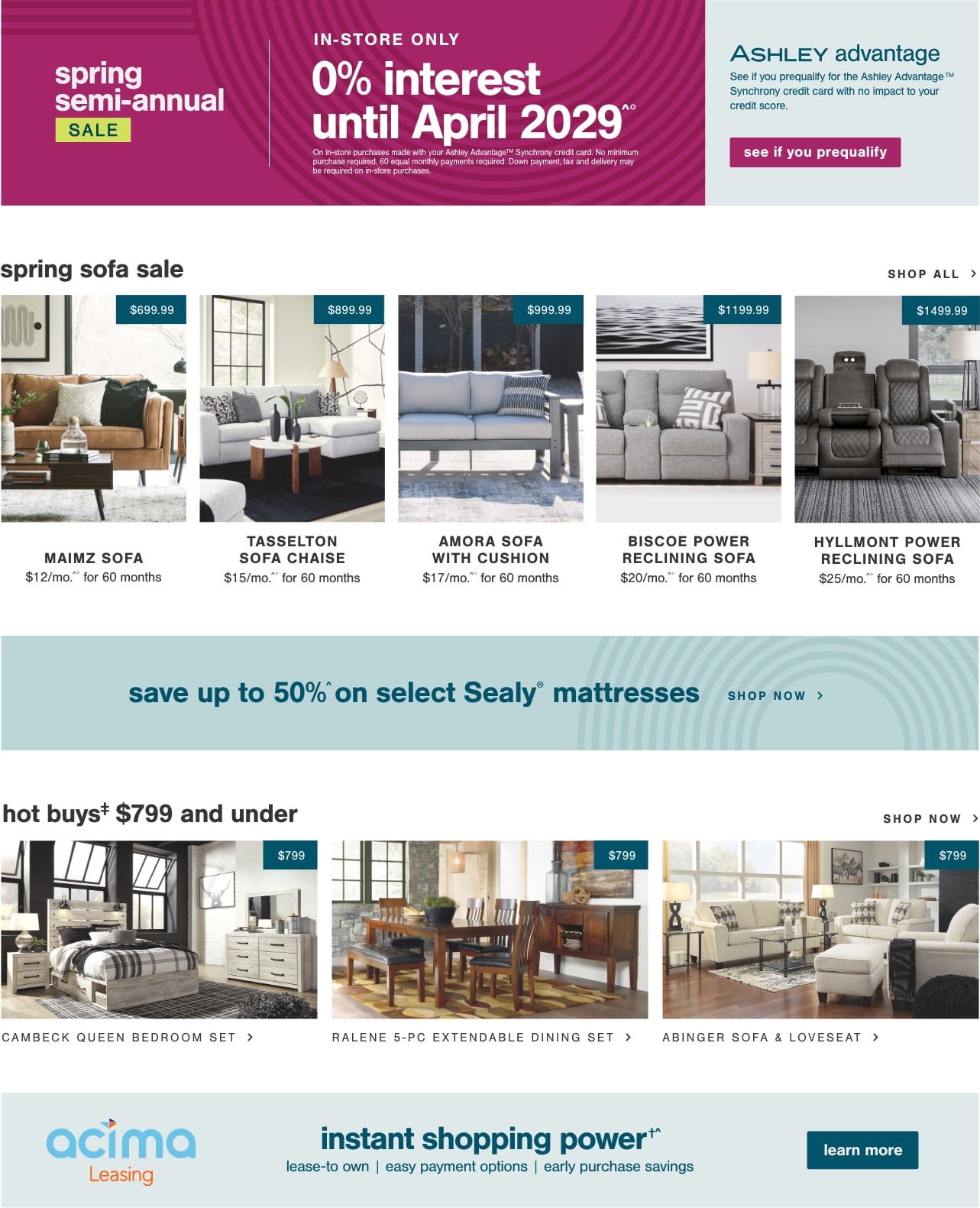 In-Store Offers and Discounts | Ashley