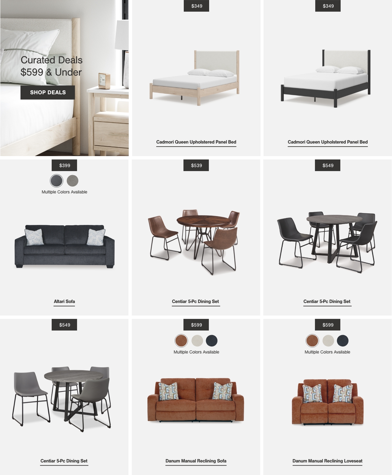 Deals on Furniture, Decor, Lighting, and More | Ashley
