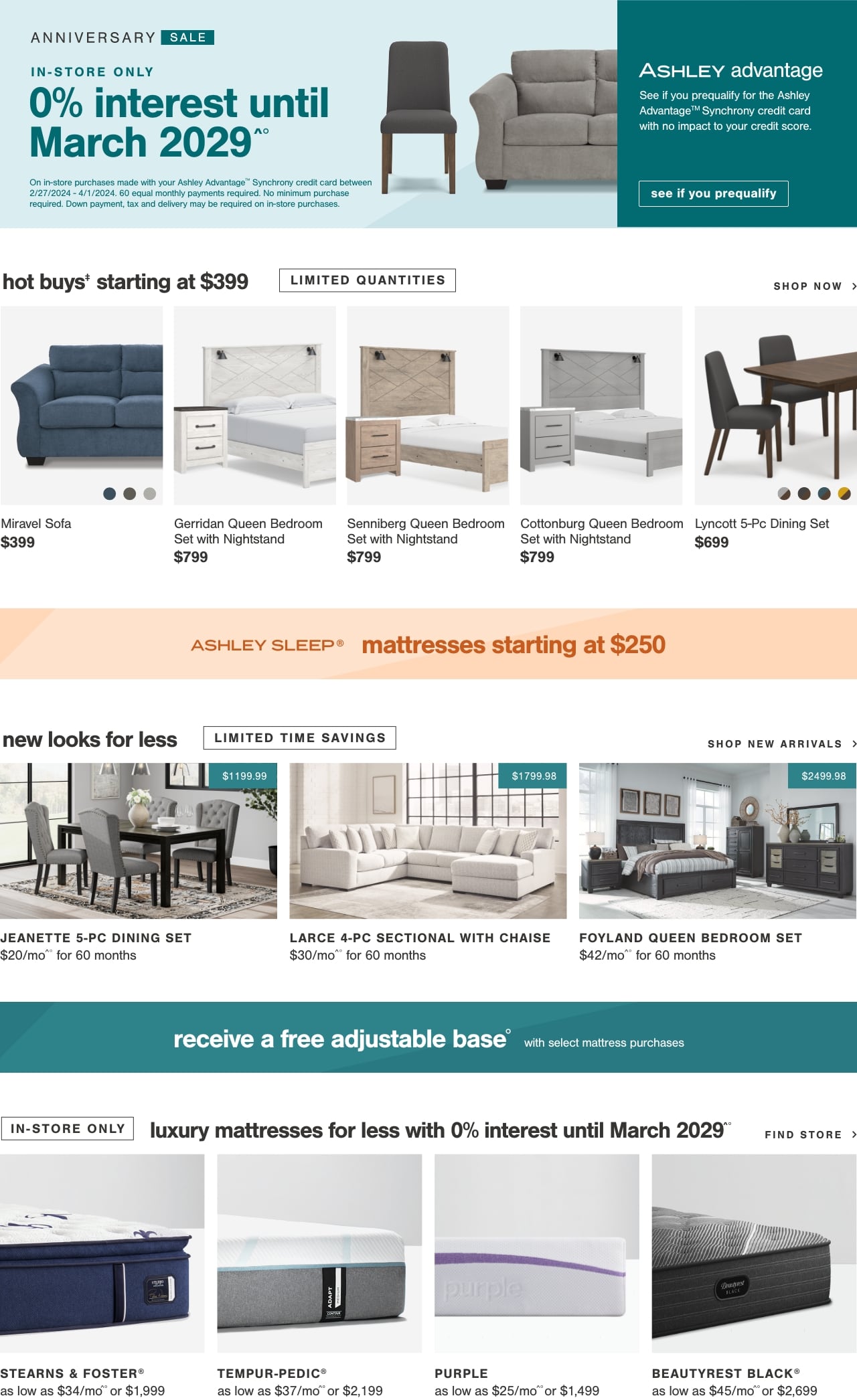 In-Store Offers and Discounts | Ashley