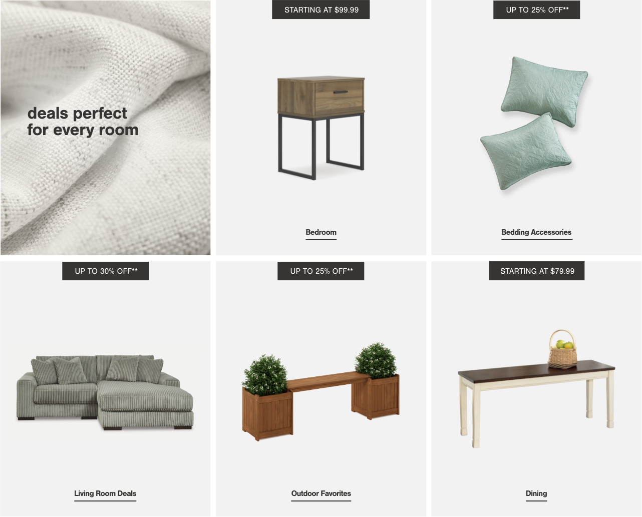 Deals on Furniture, Decor, Lighting, and More | Ashley