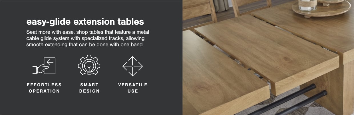 Easy Glide Extending Dining Tables | Ashley