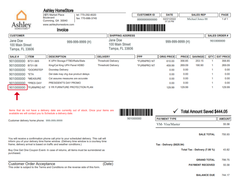 Order Tracking | Ashley